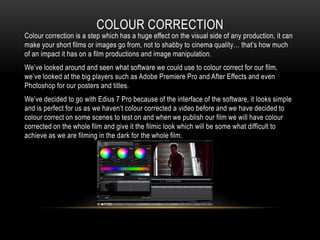 Aspects of post production | PPT