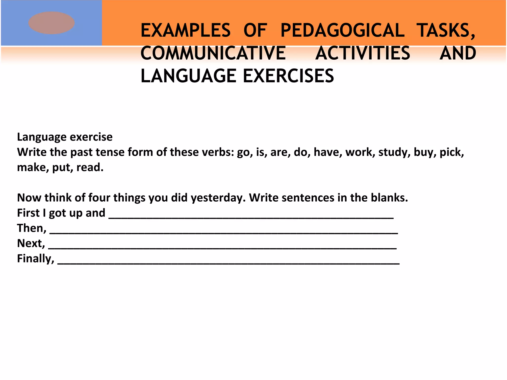 Aspects of task based syllabus design | PPT