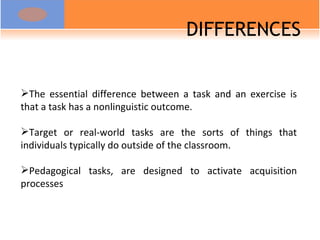 Aspects of task based syllabus design | PPT