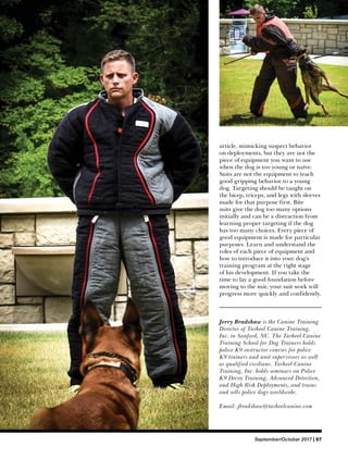 Aspects of training police dogs with a bite suit | PDF