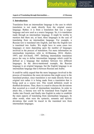 Aspects Of Translating Through Intermediate Languages | PDF