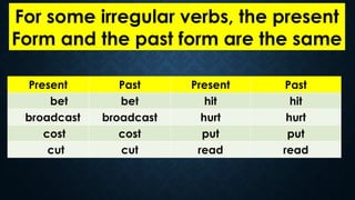 ASPECTS OF VERBS simple past tenseof regular and irregular verbs.pptx