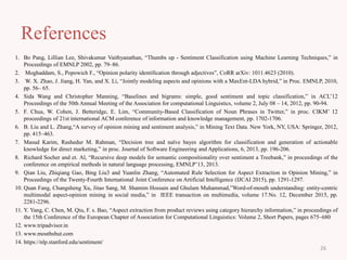 Aspects&opinions identification_opinion mining complete ppt | PPT