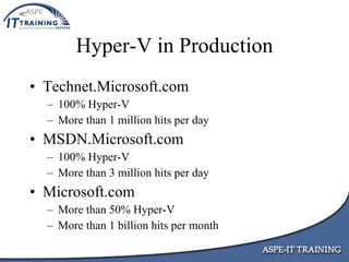 Implementing a Hyper-V Virtualization Infrastructure | PPT