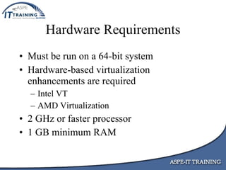 Implementing a Hyper-V Virtualization Infrastructure | PPT