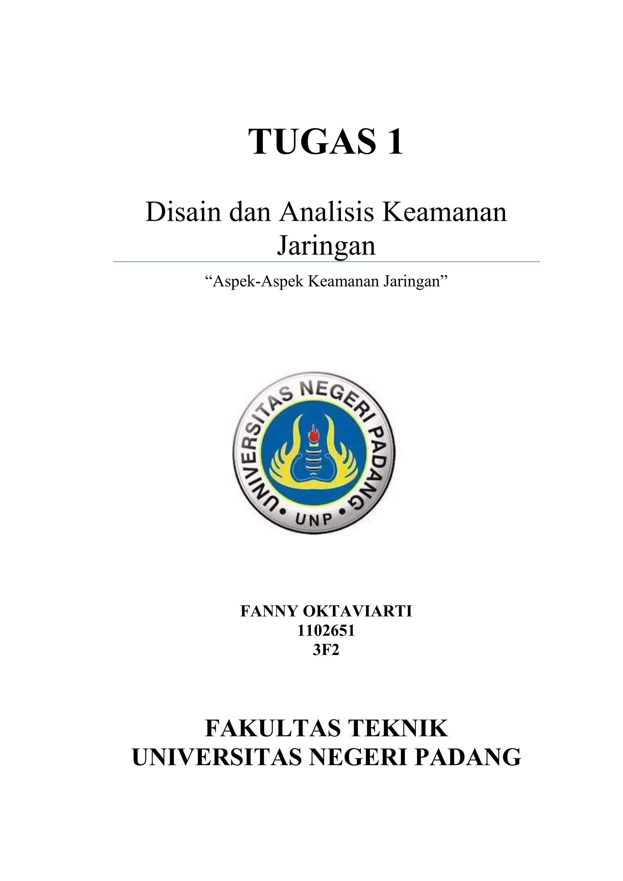 Aspek-Aspek Keamanan Jaringan | DOCX