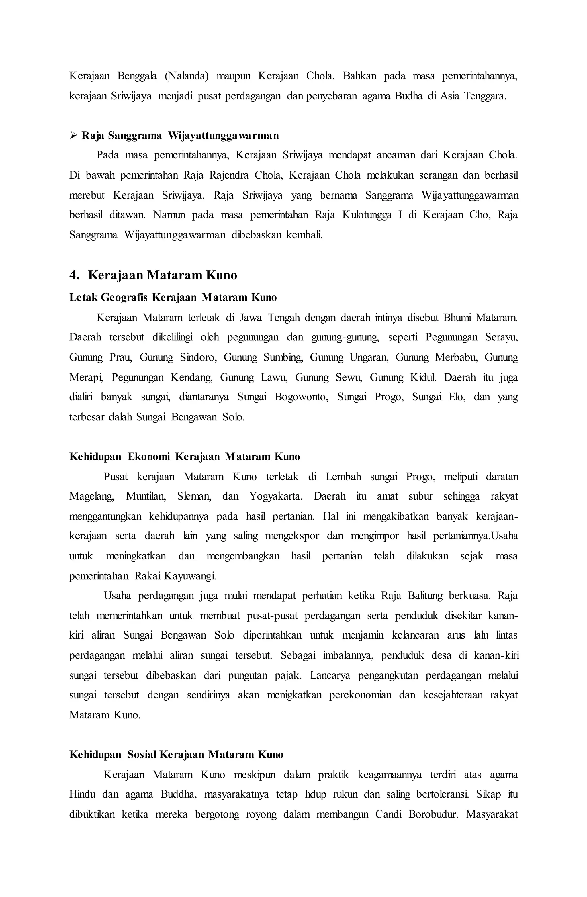 Aspek Kehidupan Kerajaan Hindu | DOCX