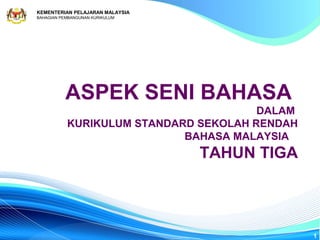 Aspek seni bahasa-_utama | PPT