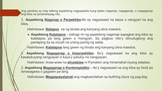 Mga Aspekto-ng-Pandiwa.pdf:FILIPINO GR. 10 | PDF
