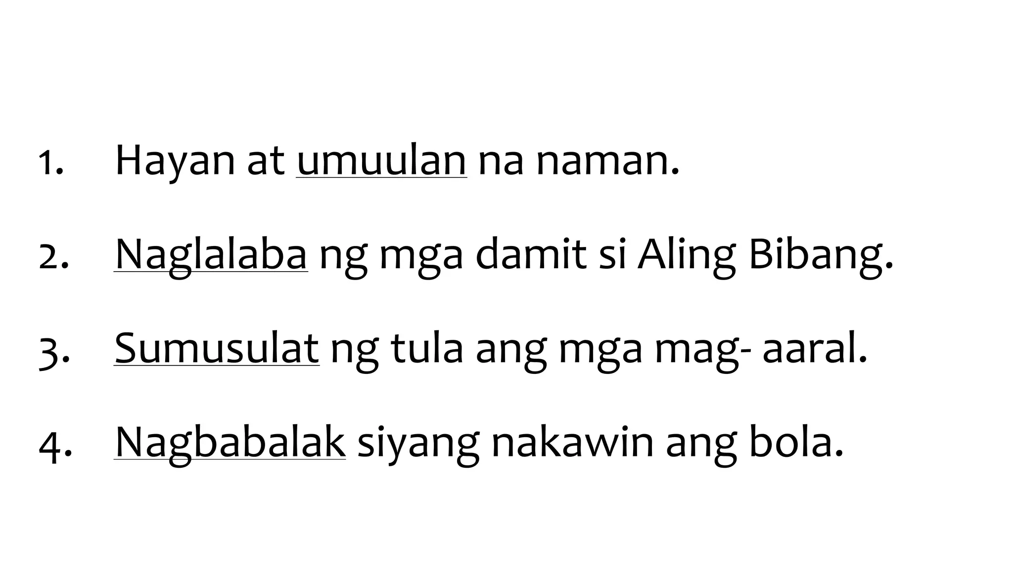 Aspektong Nagaganap o Imperpektibo | PPTX