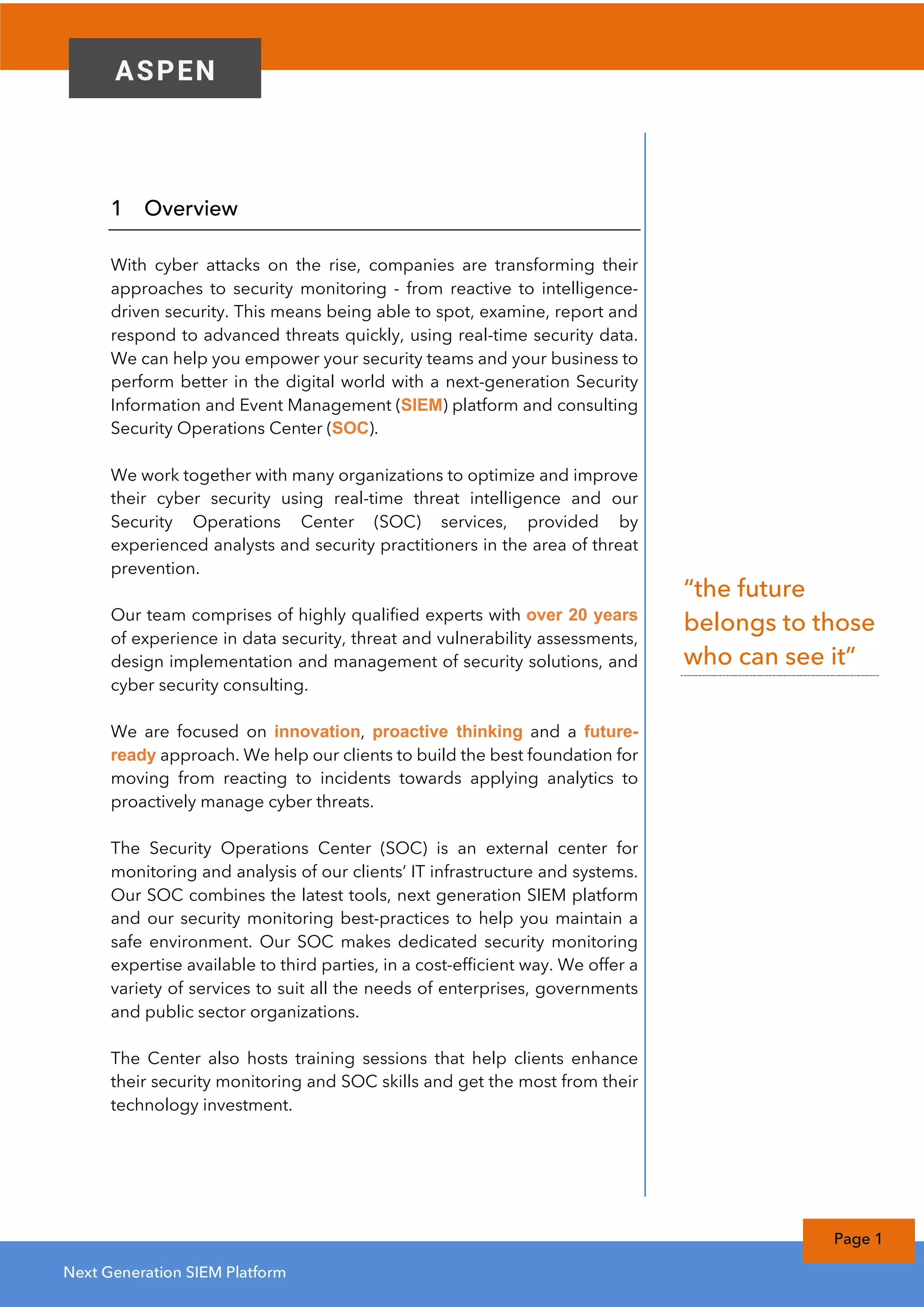 ASPEN Brochure | PDF