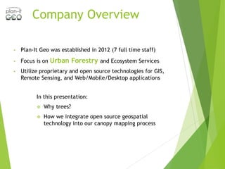 2015 FOSS4G Track: Analyzing Aspen's Community Forest with Lidar, Object-Based Image Analysis ...
