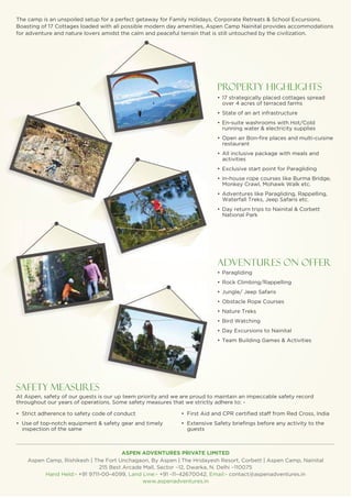 Aspen Adventures - Company Profile | PDF