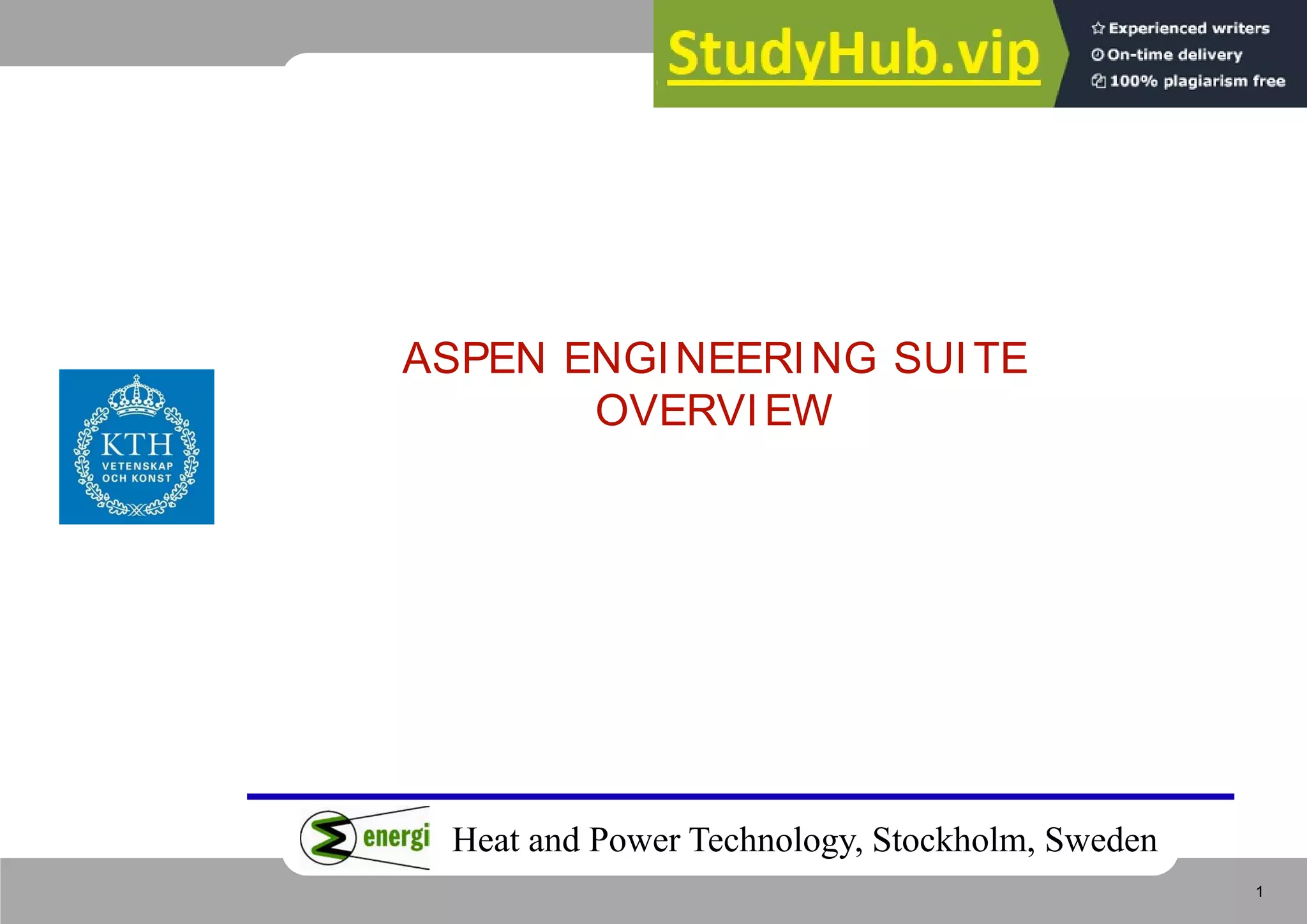 Aspen Custom Modeler Overview | PDF