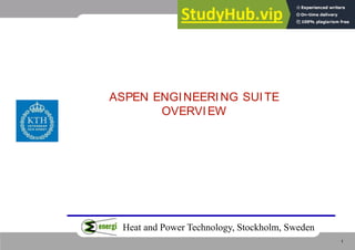 Aspen Custom Modeler Overview | PDF