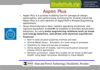 Aspen Custom Modeler Overview | PDF