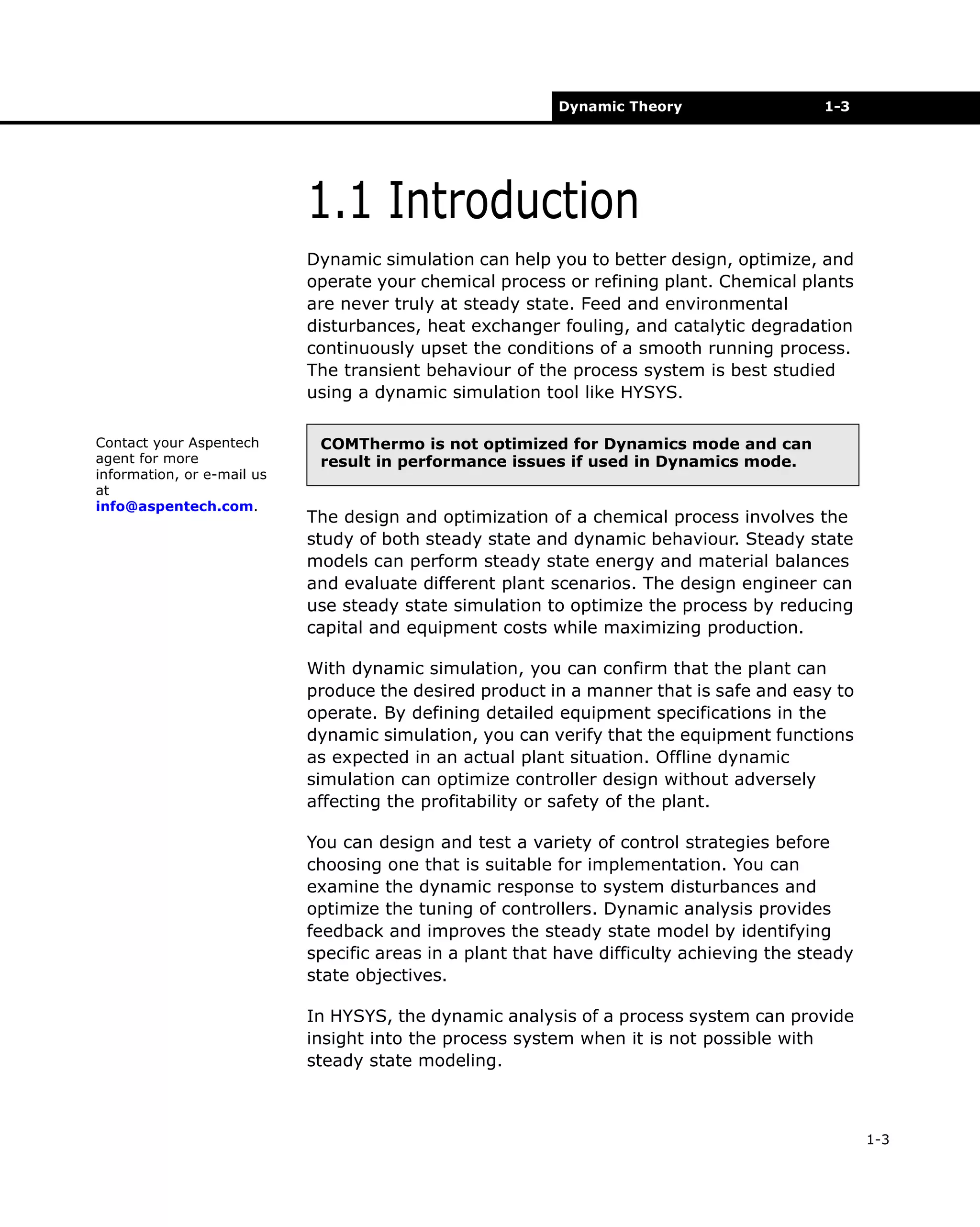 Aspen hysys dynamic modeling | PDF | Technology & Computing