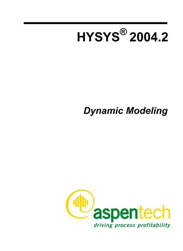 Aspen hysys dynamic modeling | PDF | Technology & Computing