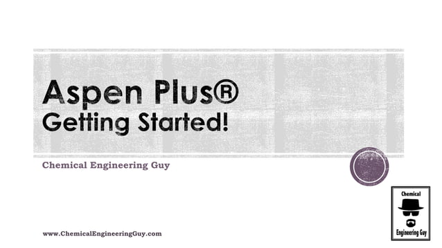 Aspen plus gettingstartedfreecourse | PDF | Chemistry | Science
