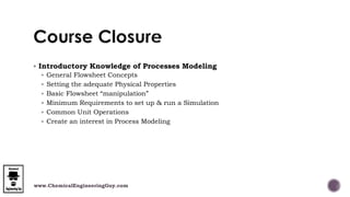 Aspen plus gettingstartedfreecourse | PDF