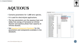 Aspen Plus - Physical Properties (1 of 2) (Slideshare) | PPTX