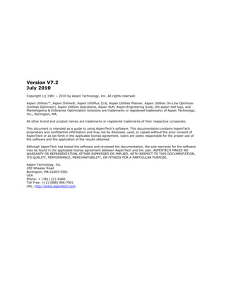 Aspen utilities user guide v7 2 | PDF
