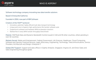 IBM Aspera - Moving the world’s data at maximum speed | PDF
