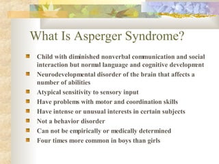 Aspergers Syndrome by Steve Vitto | PPT