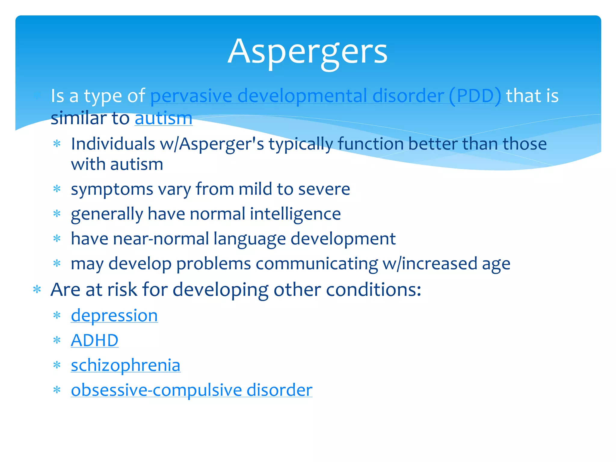 Aspergers syndrome | PPTX
