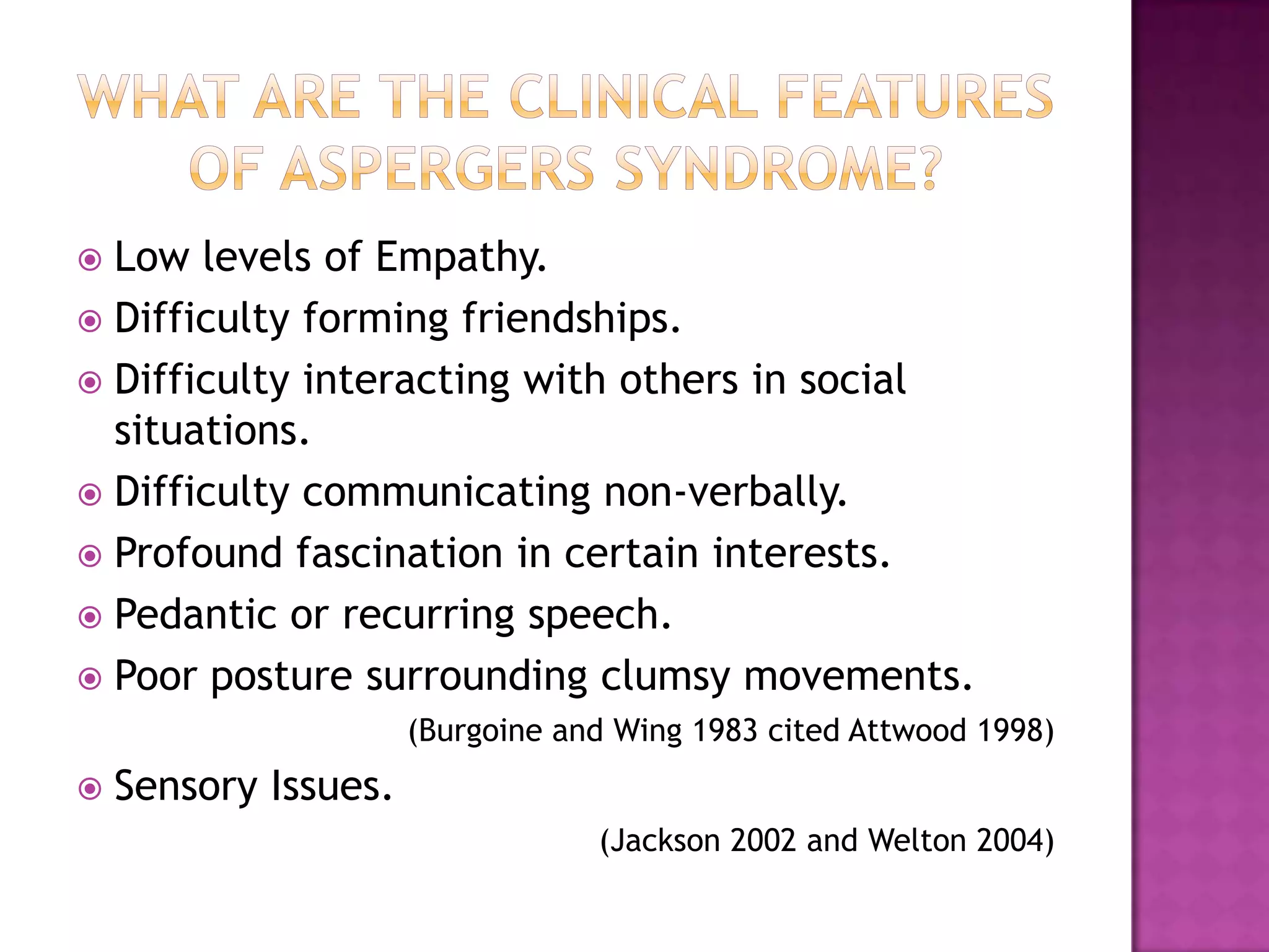 Aspergers syndrome presentation | PPTX