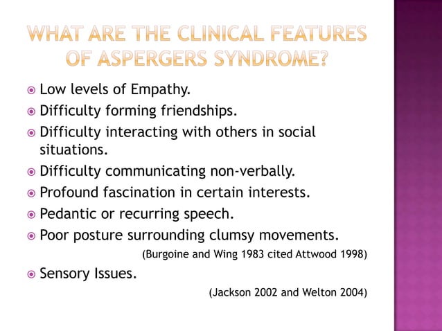 Aspergers syndrome presentation | PPT