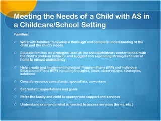 Asperger's syndrome presentation | PPTX
