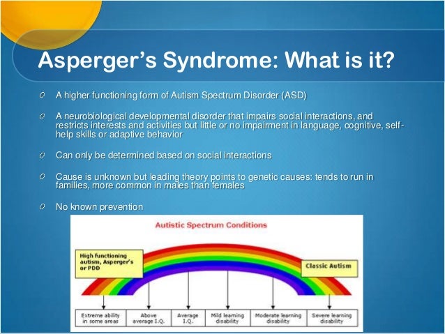 Asperger's syndrome presentation