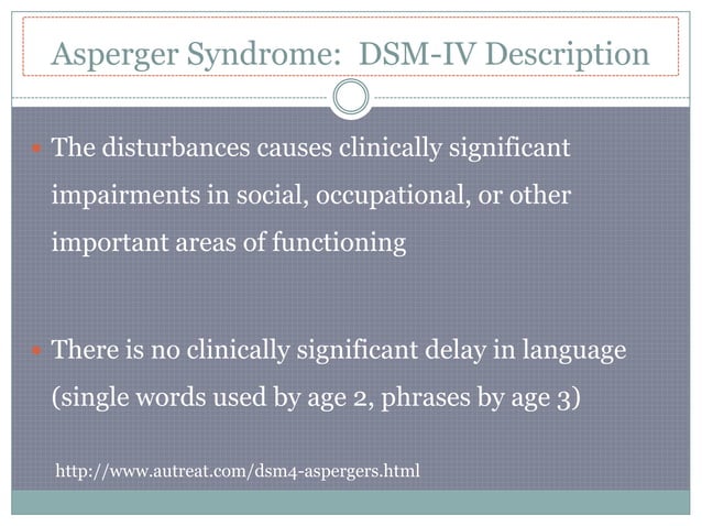 Asperger syndrome | PPTX | Brain and Nervous System Disorders ...