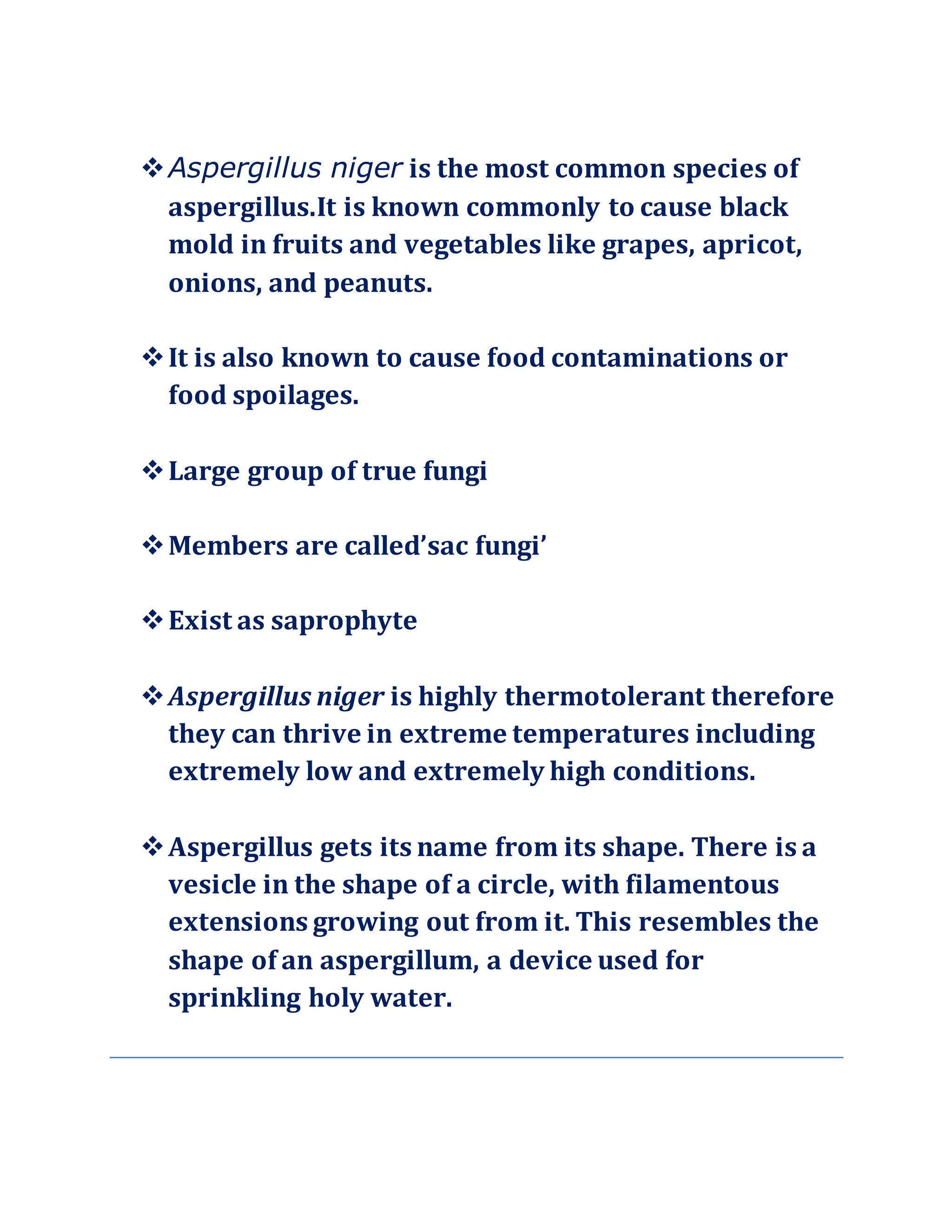 Aspergillus niger (FUNGUS) | DOCX