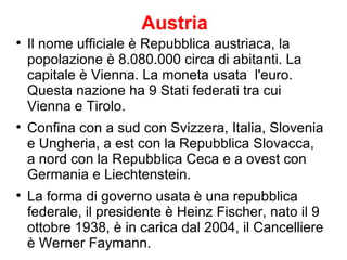 Germania, Austria e Svizzera: aspetto politico | PPT