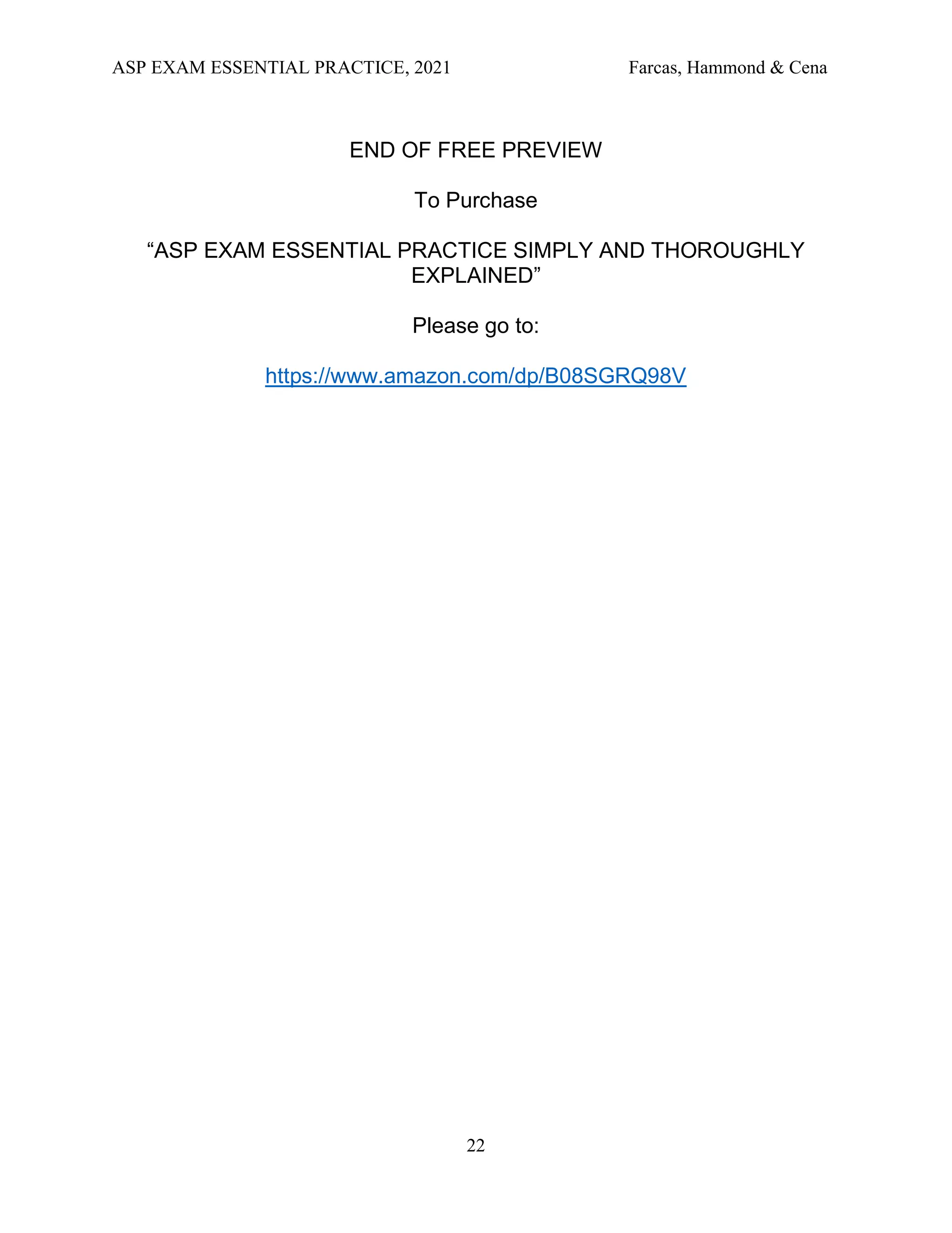 ASP exam essential practice questions | PDF