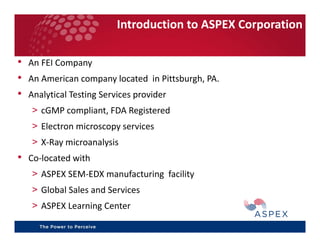Aspex Fei Electron Microscopy Services | PDF