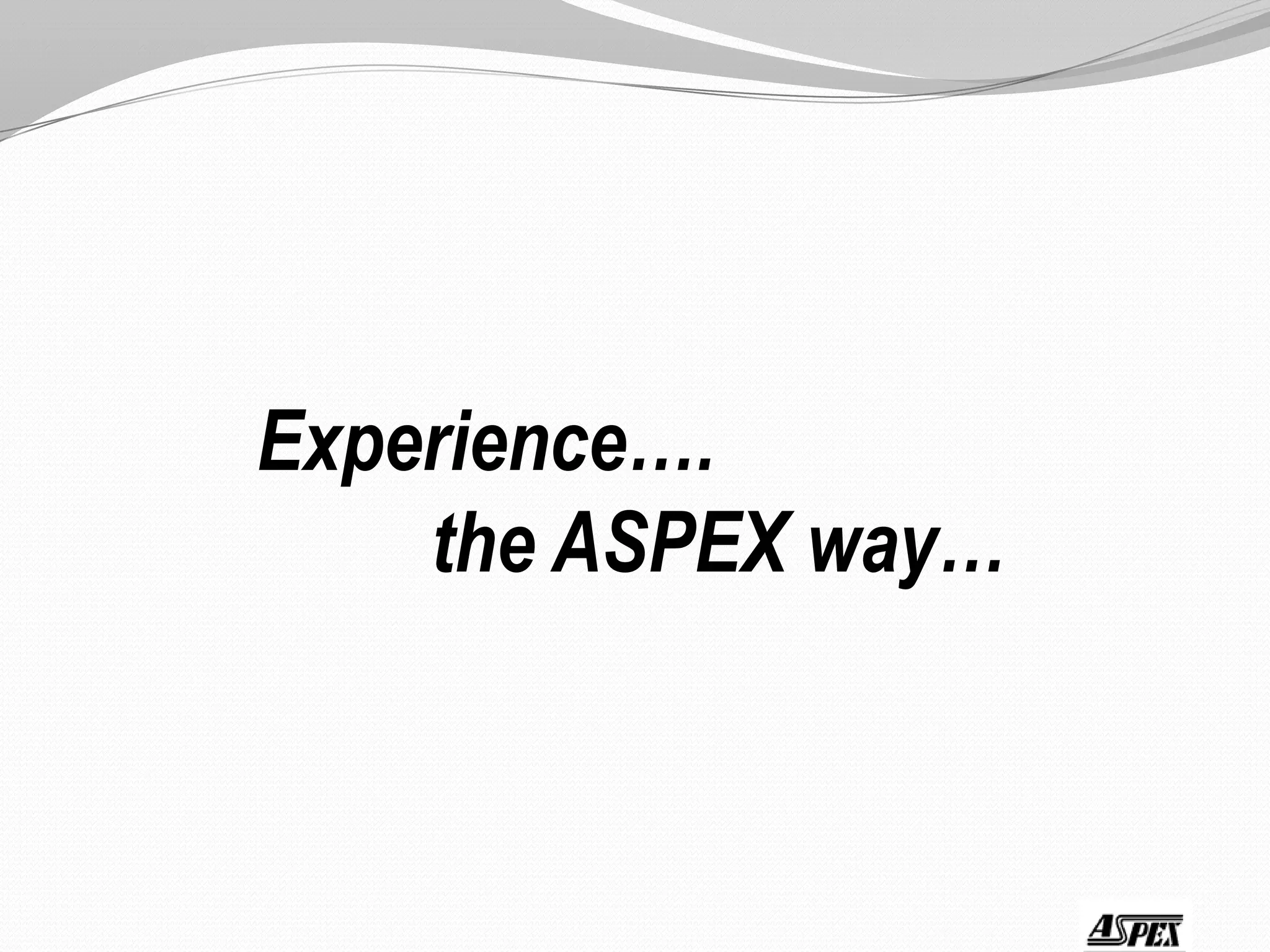 Aspex inc company profile and brochures | PDF