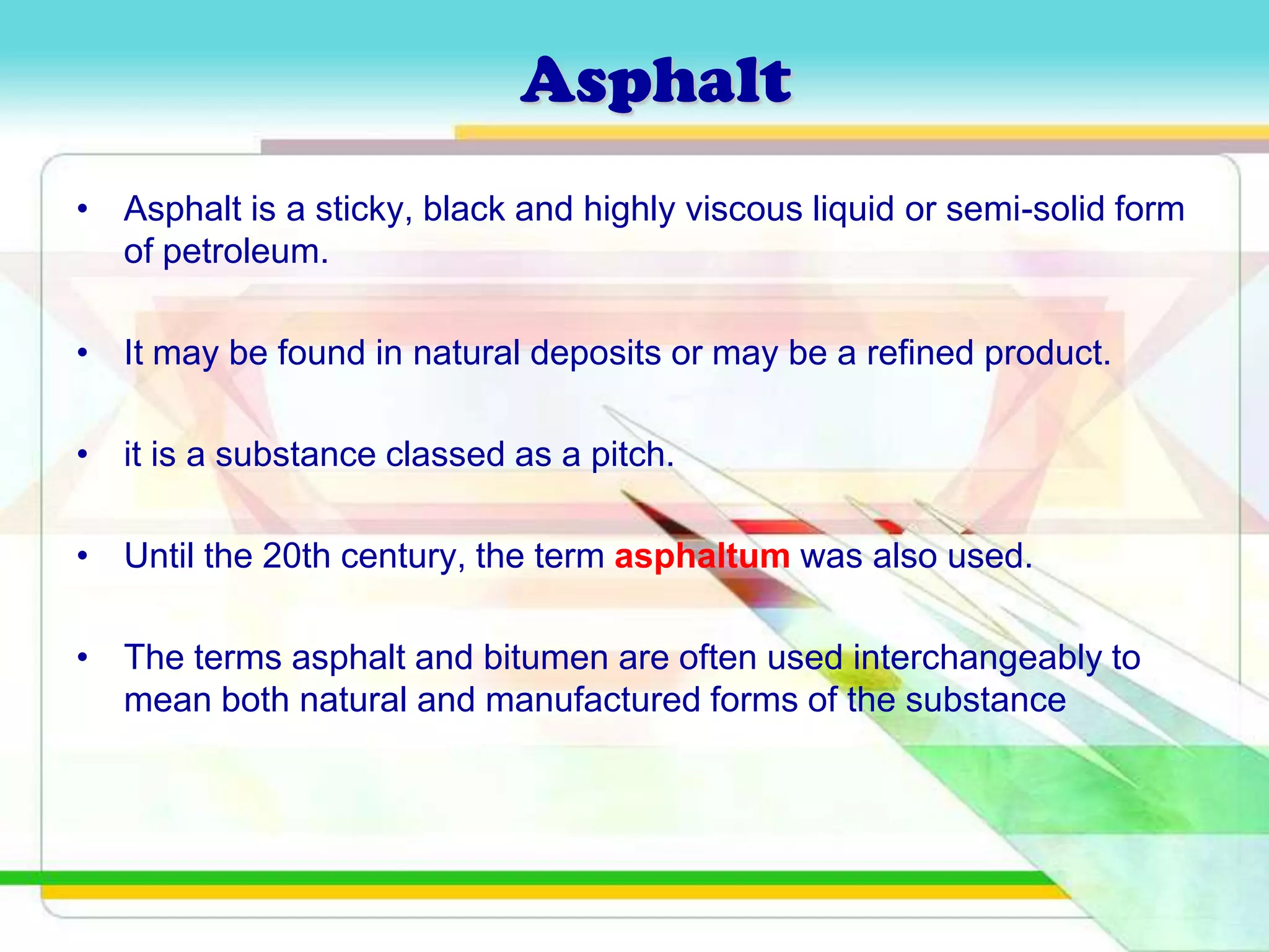 Asphalt | PPTX