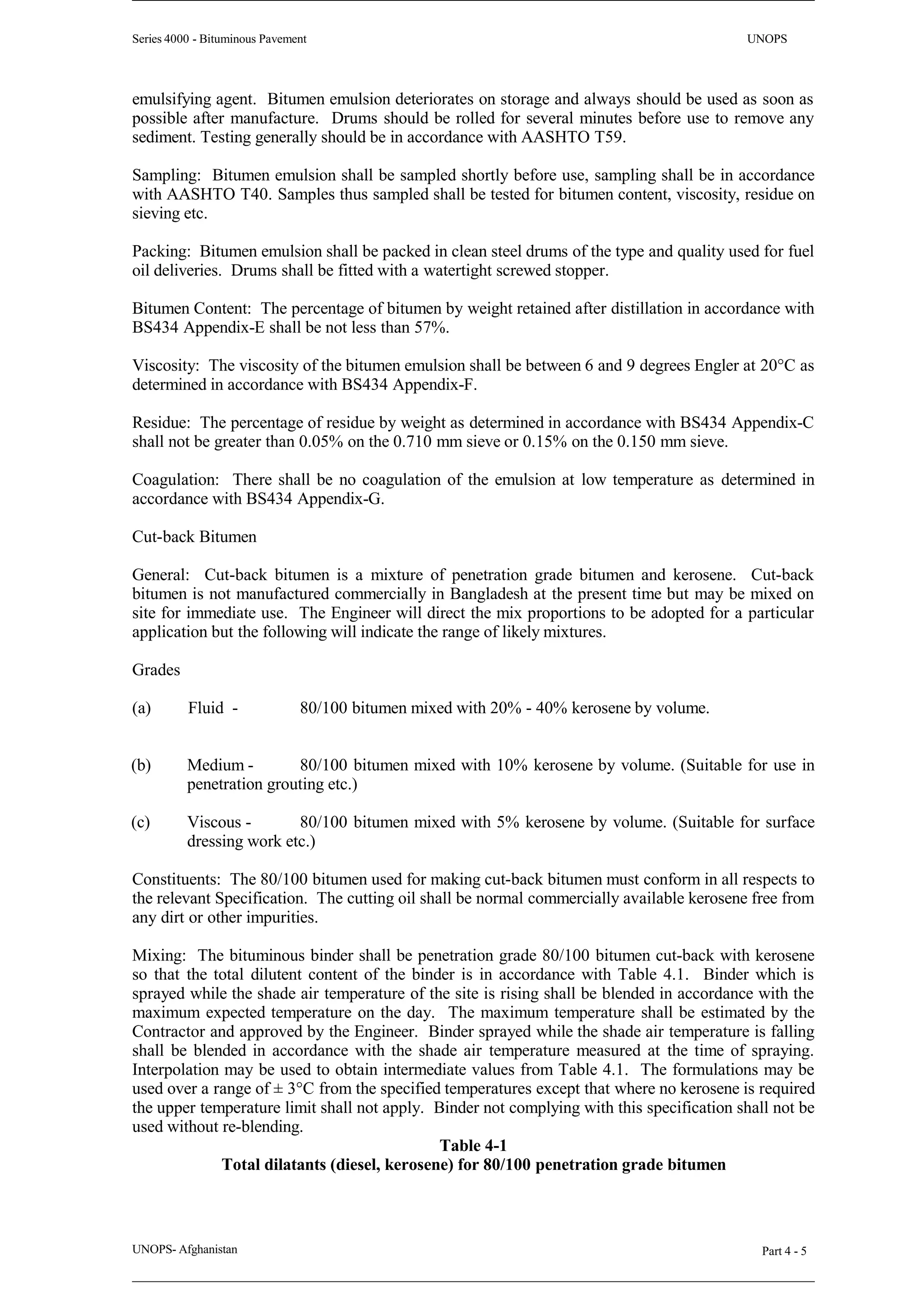 Asphalt & carpet specifications | DOC