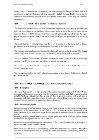 Asphalt & carpet specifications | DOC