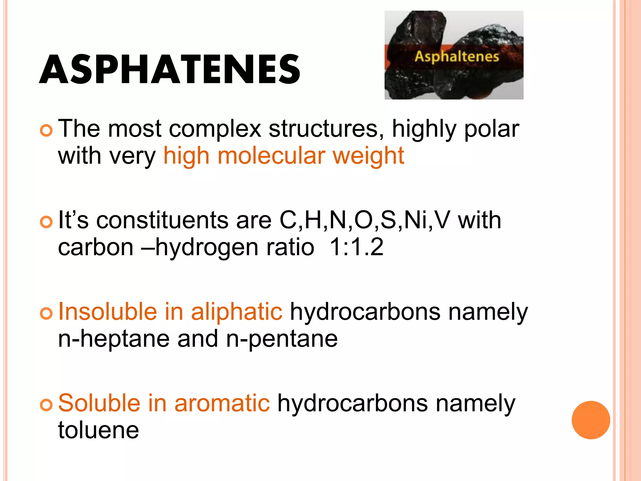 Asphaltene effects on bombay high crude | PPTX