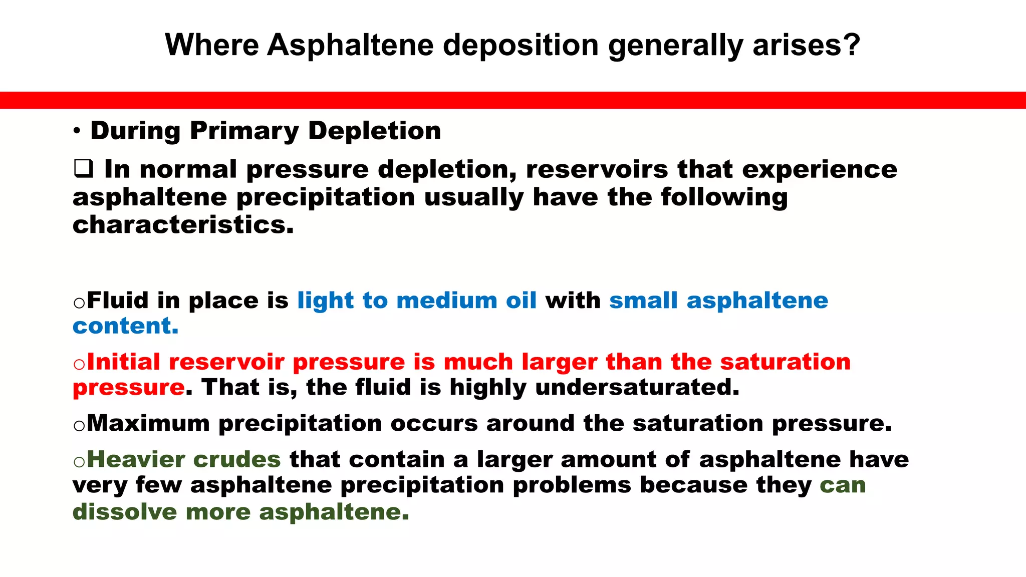 Asphaltenes & wax deposition in petroleum production system | PPTX