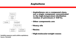 Asphaltenes & wax deposition in petroleum production system | PPTX