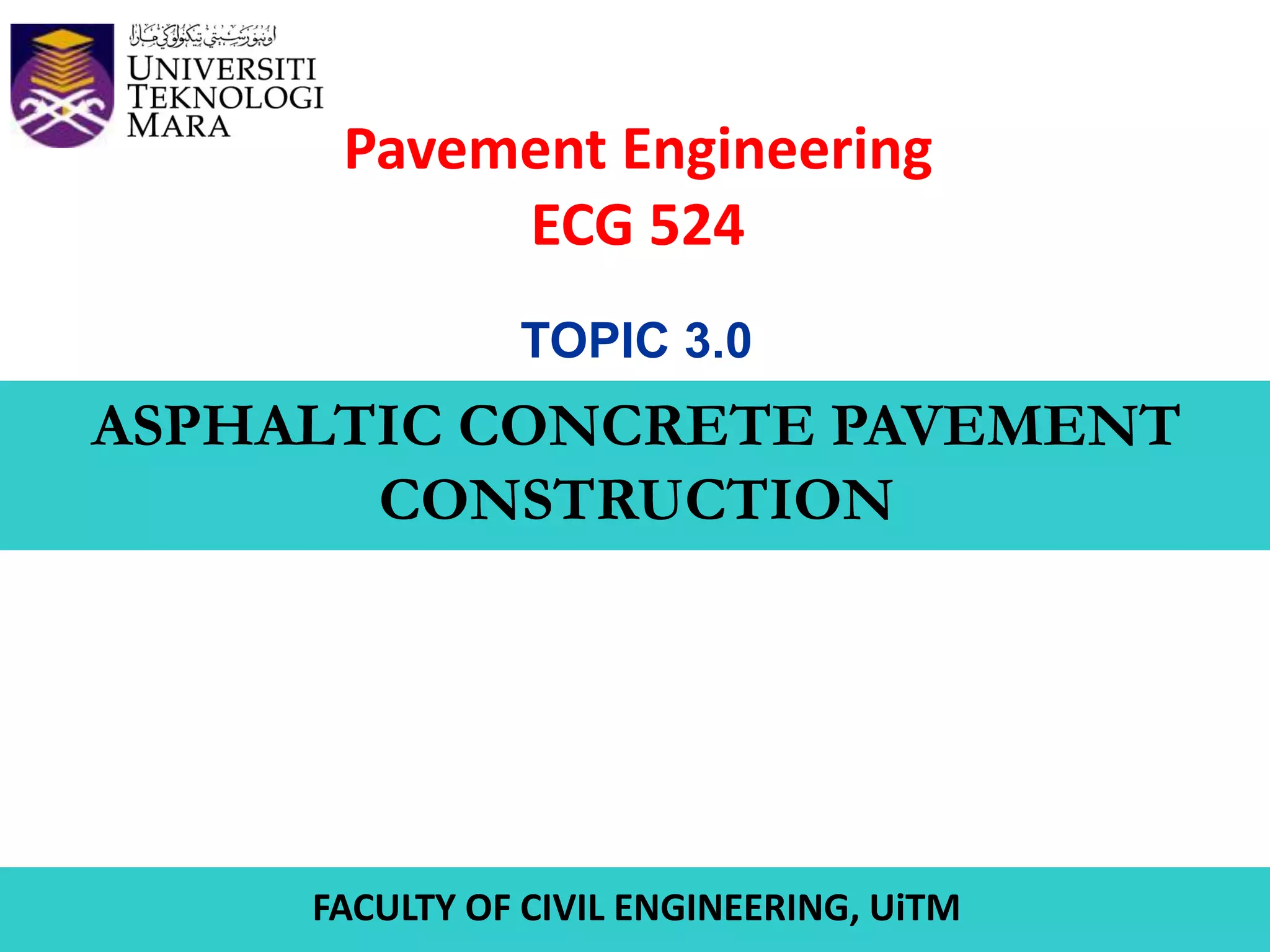 Asphaltic concrete pavement. | PDF