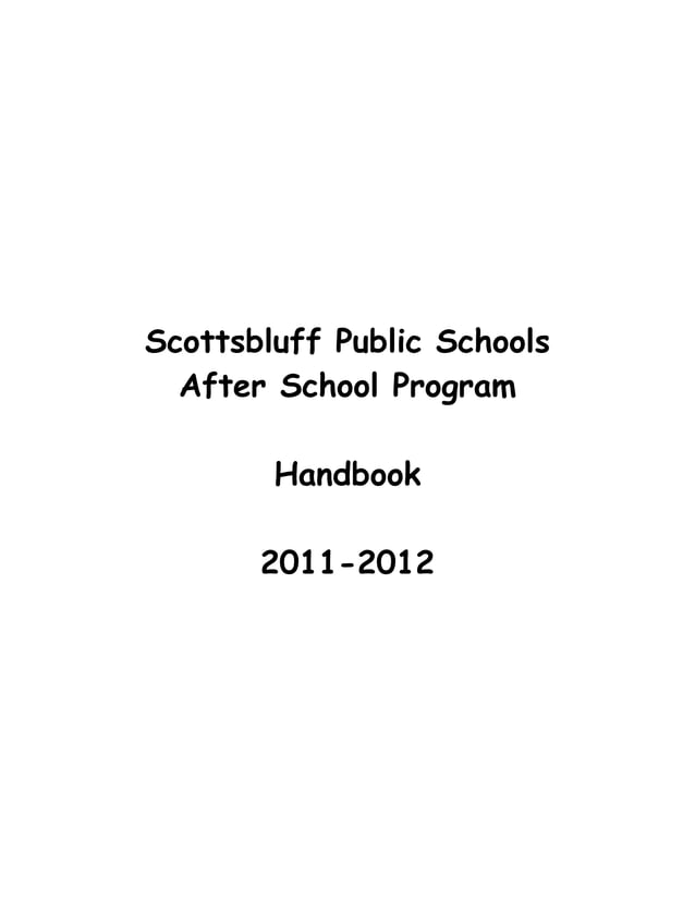 After School Program Handbook | PDF