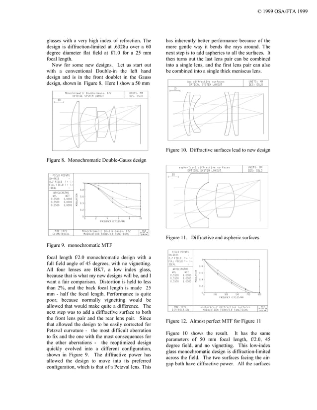 Aspheric and diffractive optics extend monochromatic imaging limits 1999 | PDF | 3-D Graphics ...