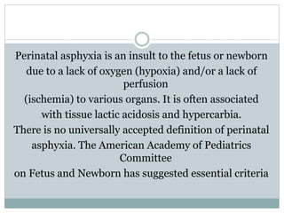 birth asphyxia | PPTX