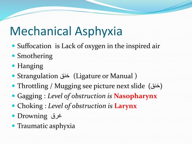 Asphyxia | PPTX | First Aid | Injuries